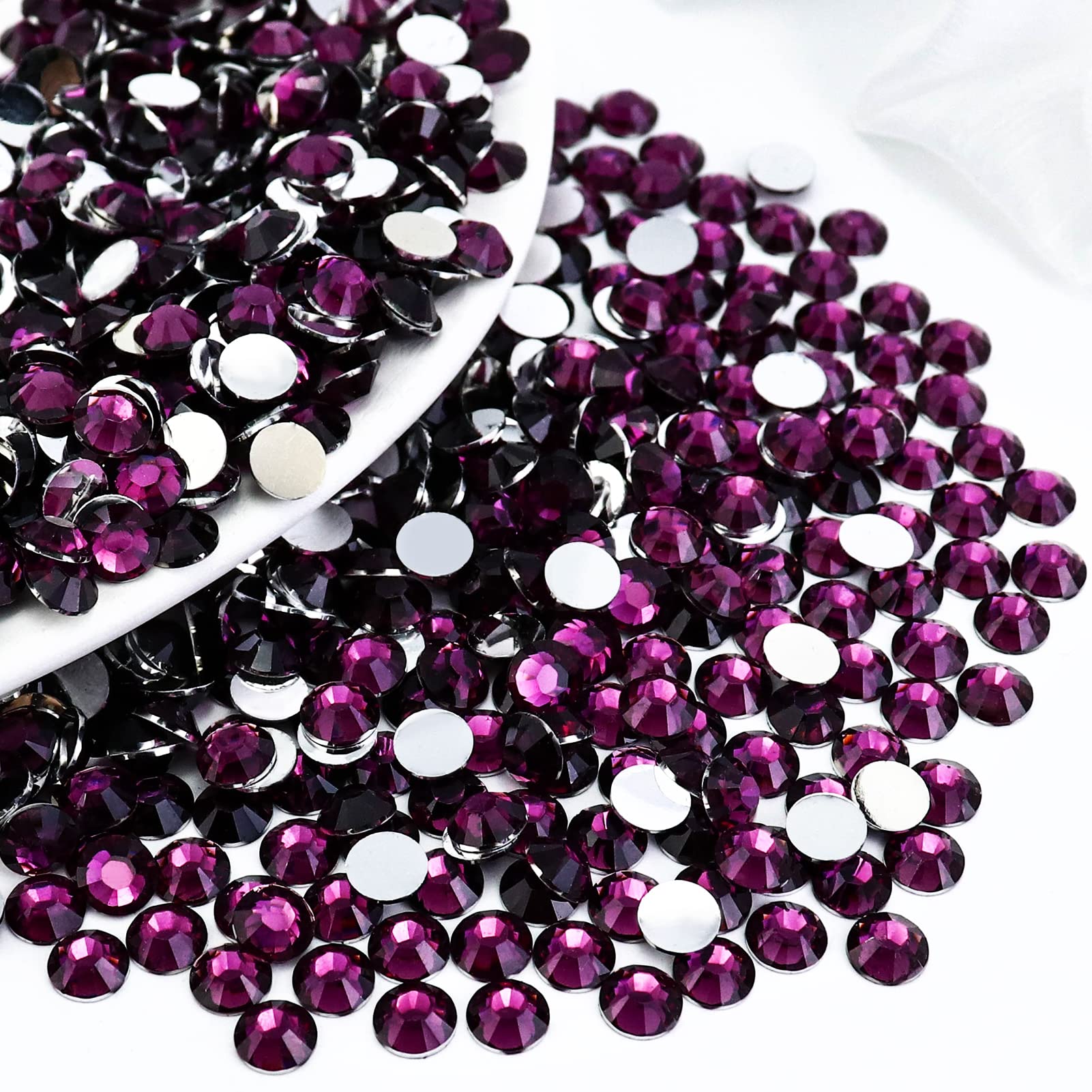 Amazon.com: Briskbloom 1000PCS SS30 6mm Resin Flatback Rhinestone ...