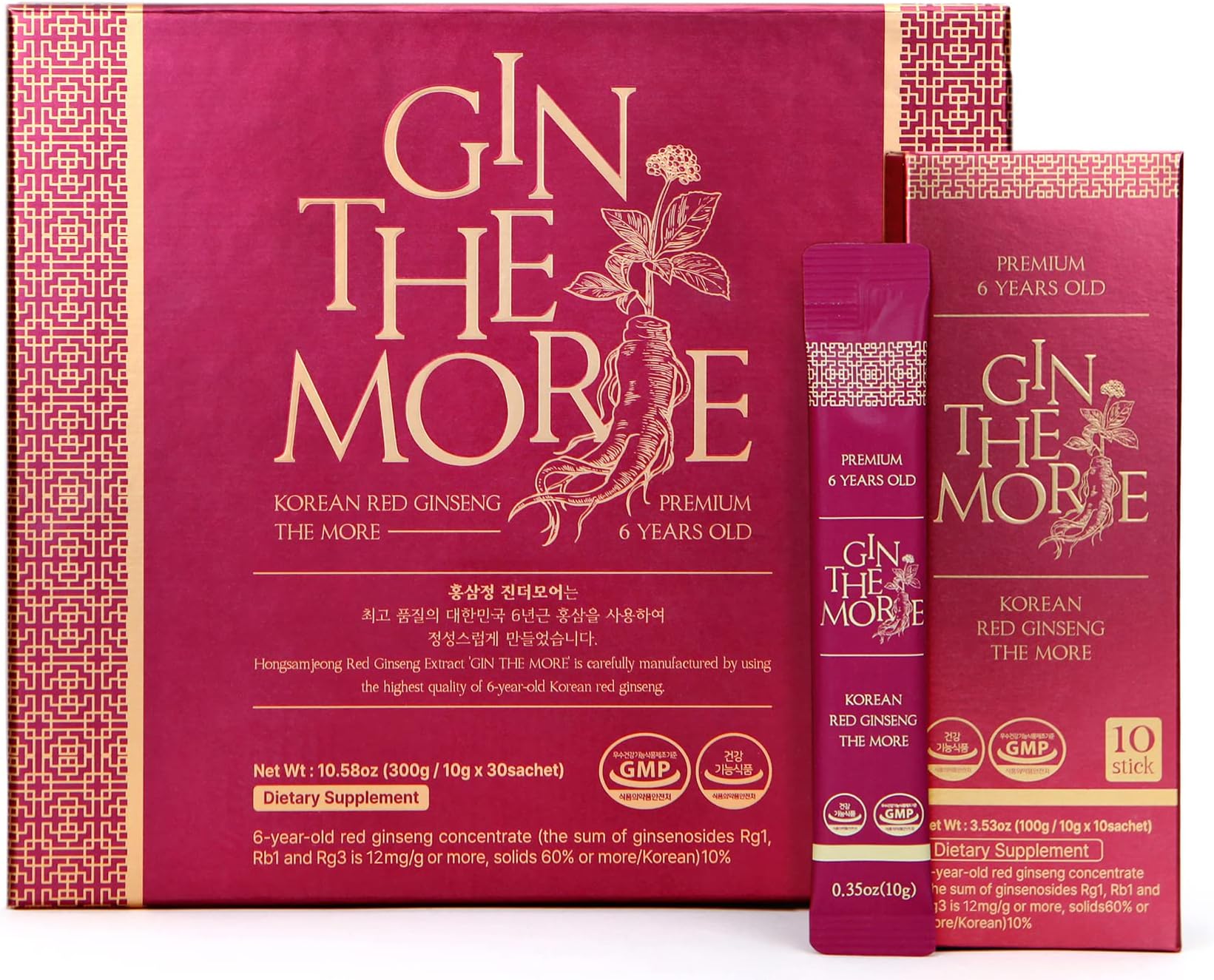 Amazon.com: [Gin The More] Korean Red Ginseng – 30 Sachets Korean ...