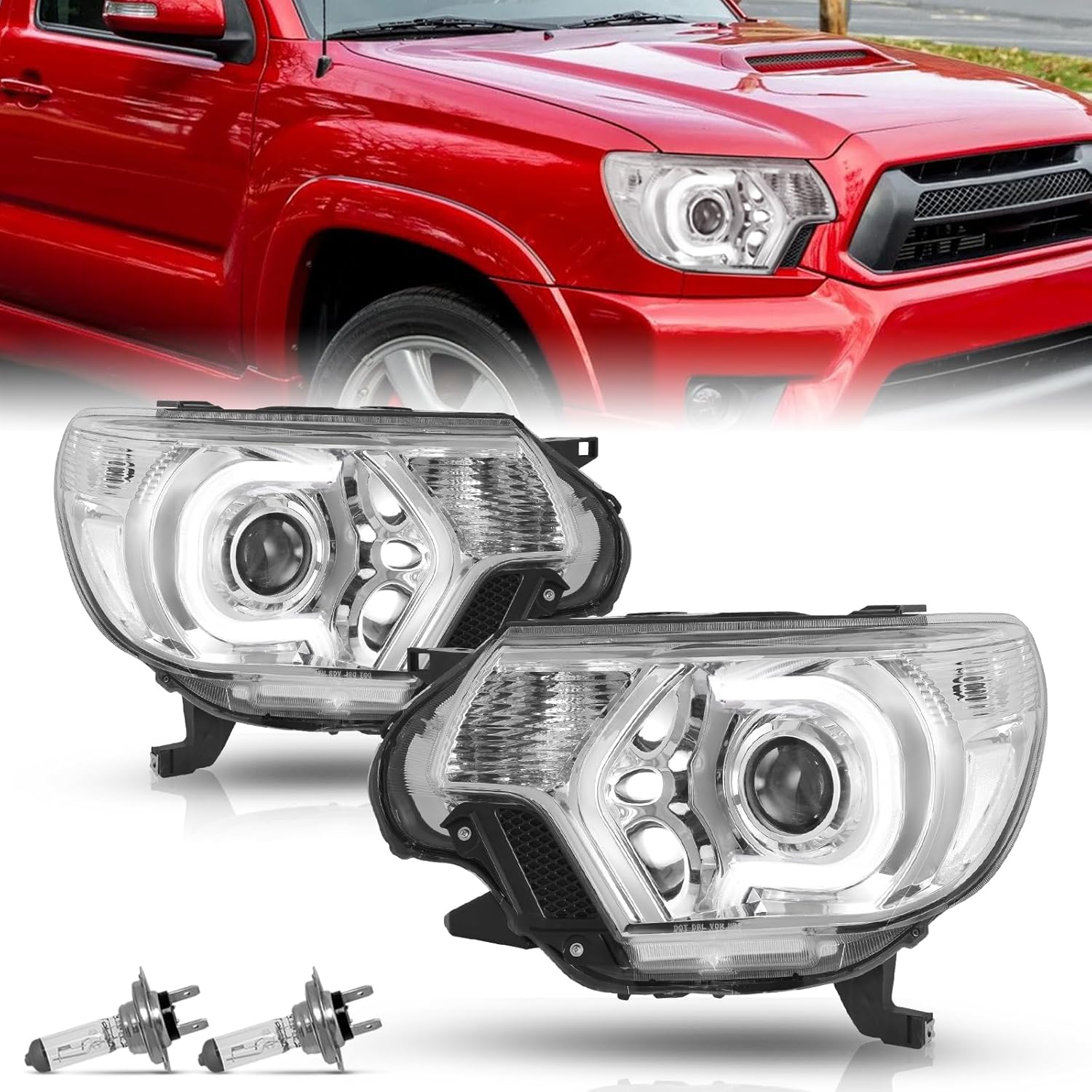 Amazon.com: TUSDAR Headlights Assembly Compatible with 2012-2015 Toyota Tacoma Upgrade 12 13 14 ...