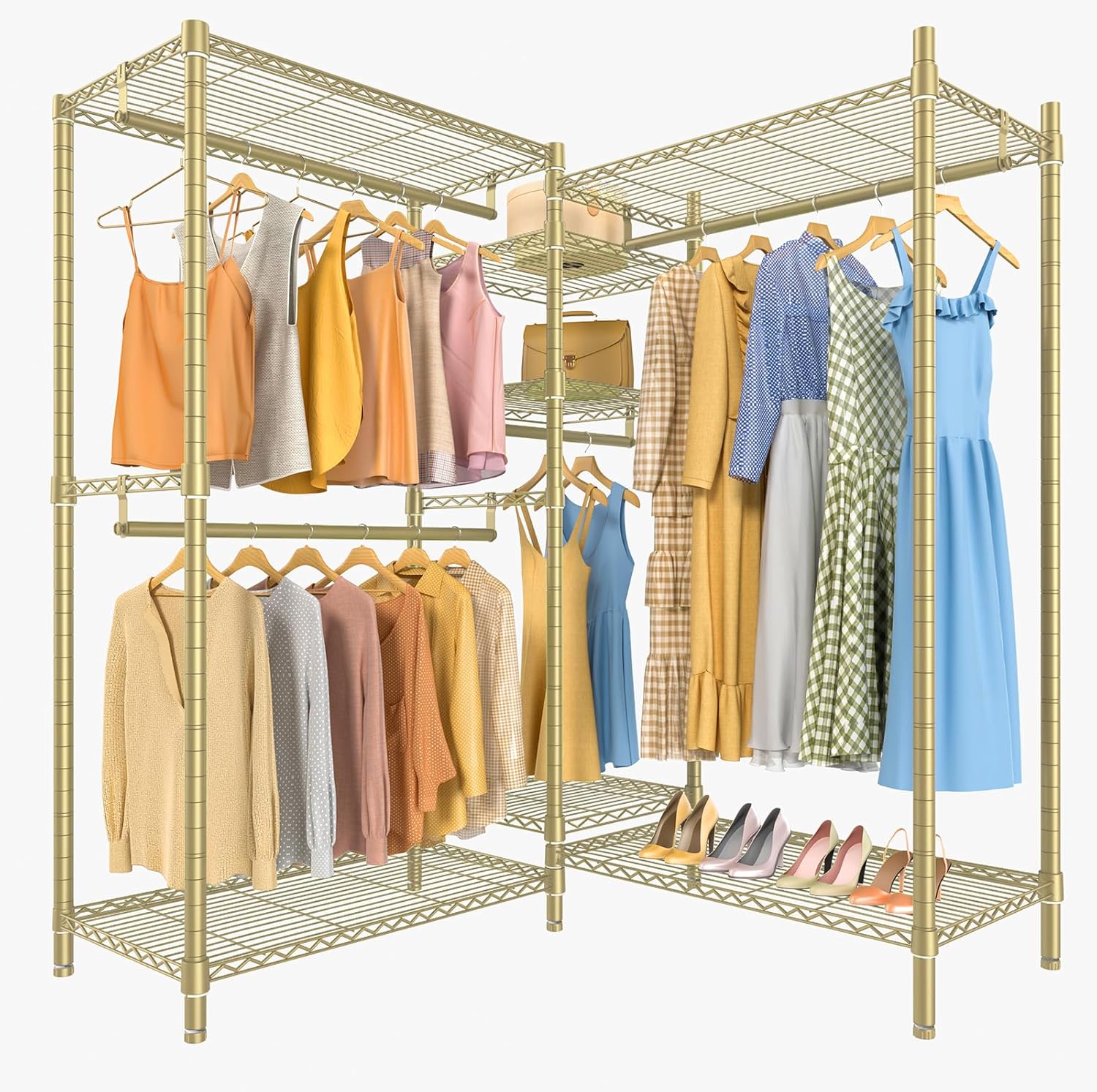 Amazon.com: VIPEK L6 L Shaped Clothes Rack Heavy Duty Clothing Rack for ...