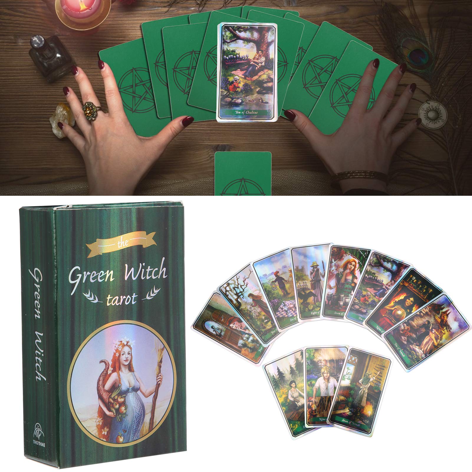 Buy 78Pcs/Set Witch Tarot Card Decks Fate Divination Card Fortune ...
