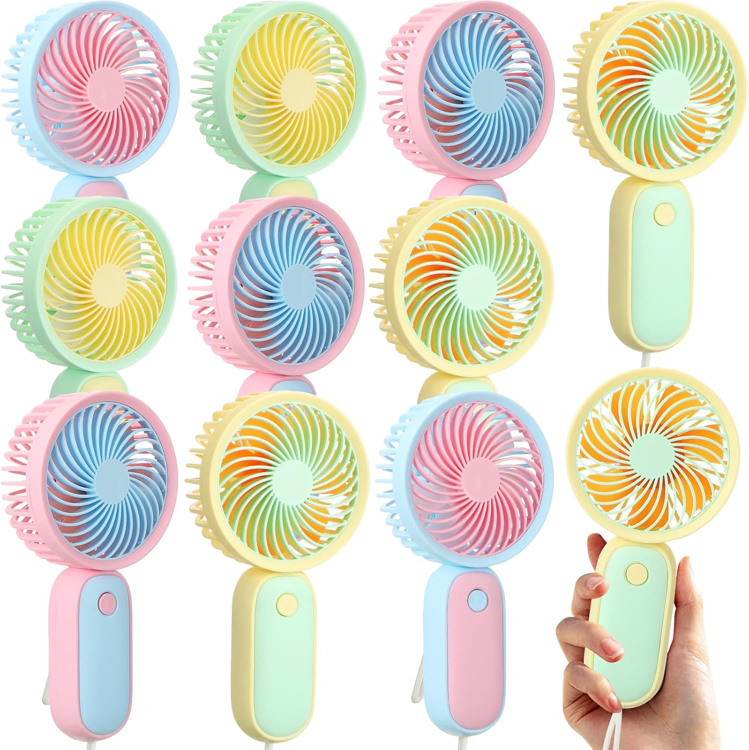 Amazon.com: Mini Handheld Fan, USB Rechargeable Hand Held Fan Hanging ...