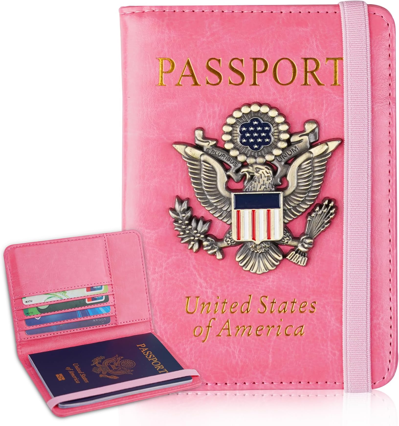 Amazon.com | Alpha 1908 Kappa Alpha Pink Passport Cover Holder Vegan ...