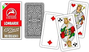 Amazon.com: Modiano Playing Cards Lombarde 150th Anniversary : Toys & Games