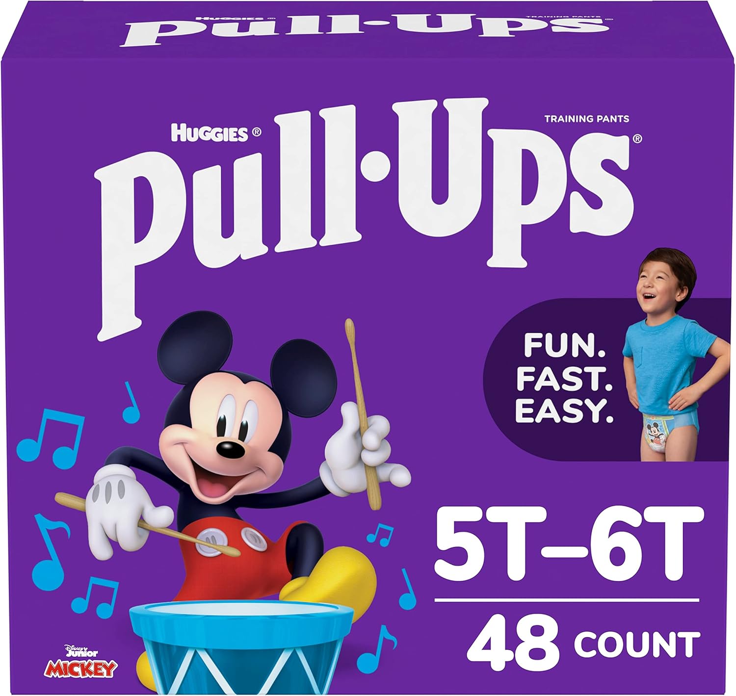 Pull-Ups Boys Training Pants with Refastenable Sides, 48 Count