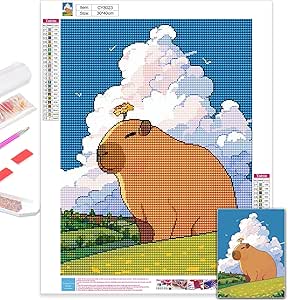 Amazon.com: Unves Capybara Diamond Painting Kits for Adults, Cute ...