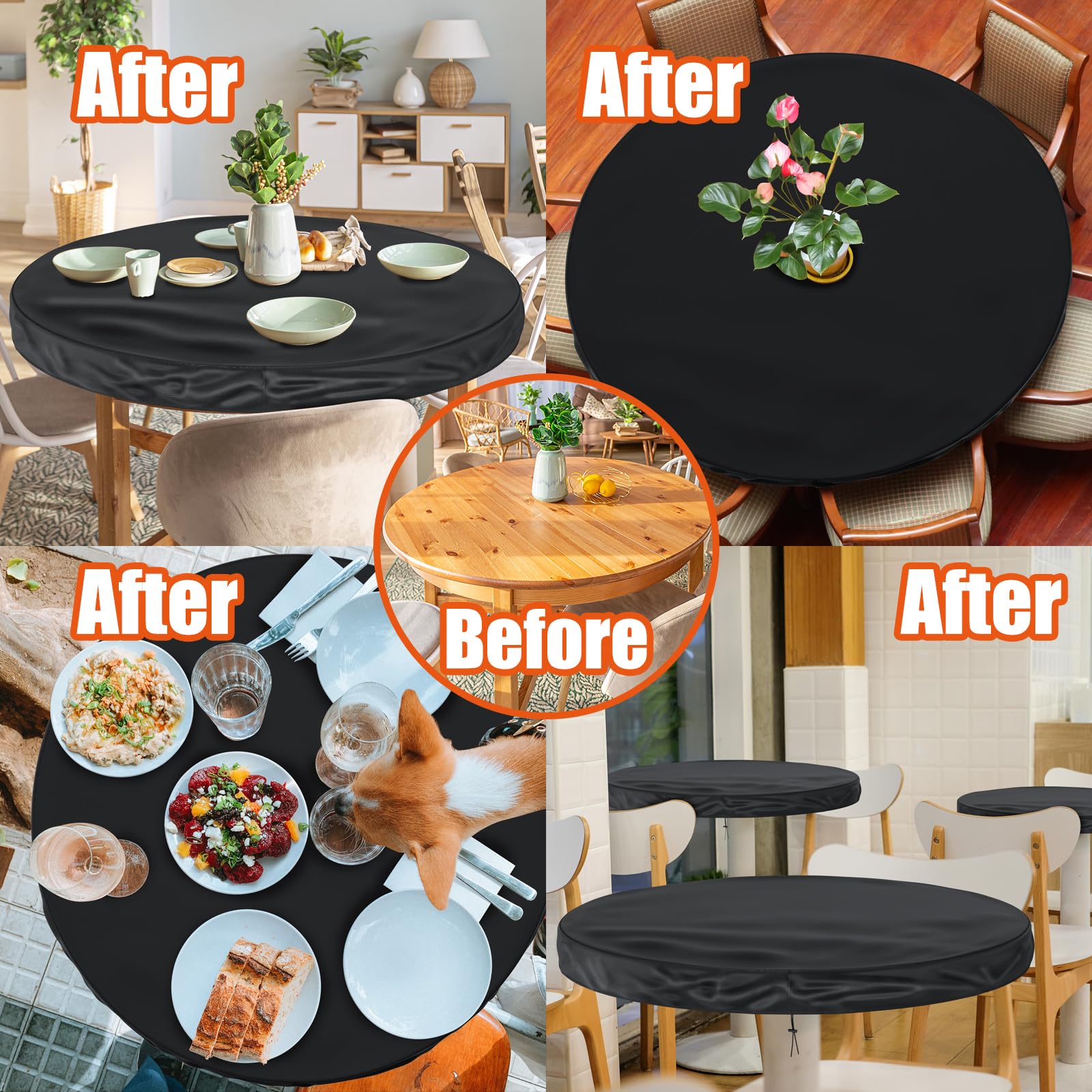 Snapklik.com : Outdoor Round Table Cover, 30" DIA X 4" H Patio Round ...