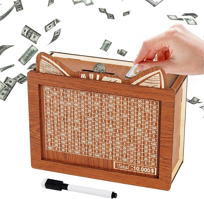 Amazon.com: Wooden Money Boxes, Adult Money Boxes with Counters, Cat ...