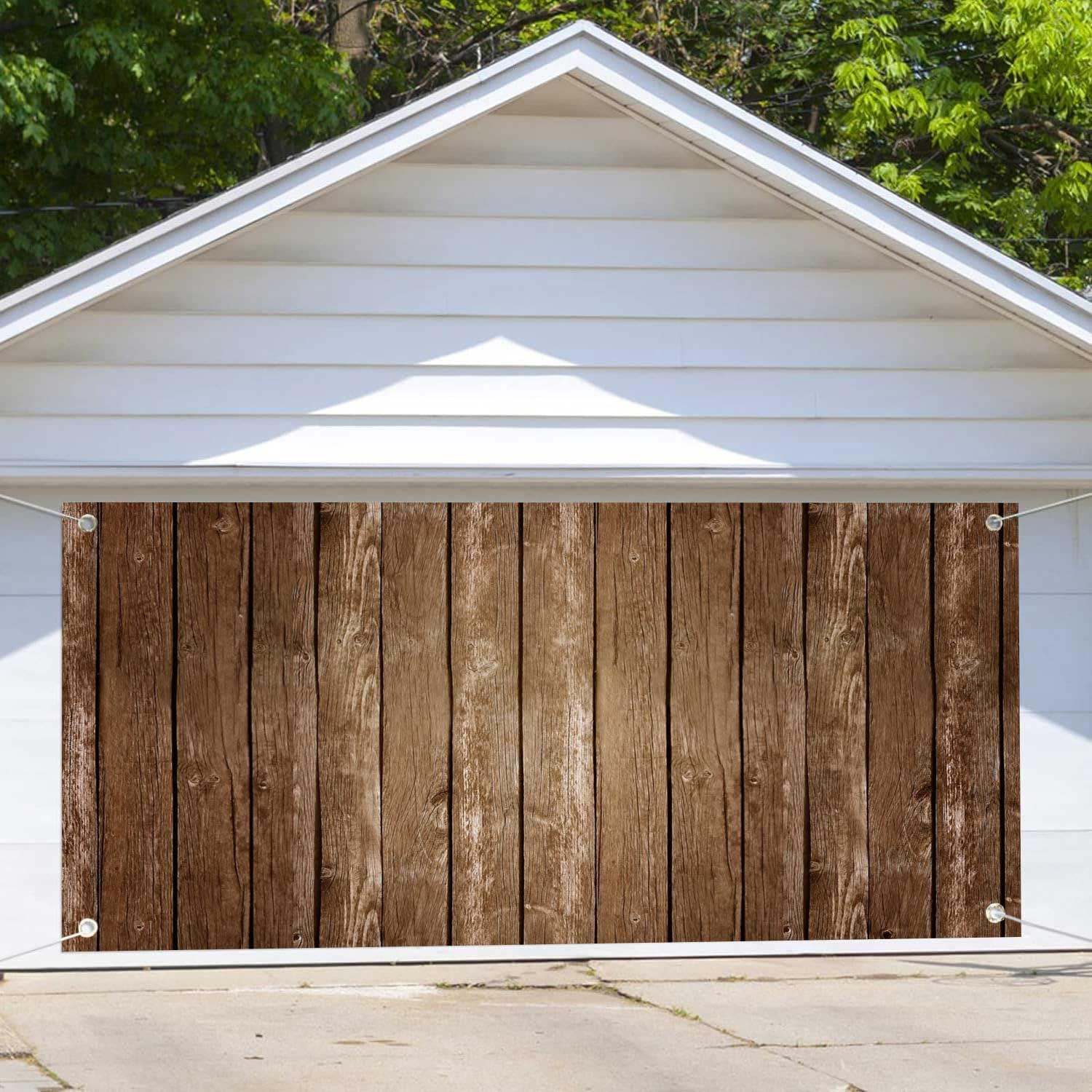 Amazon.com : 7X16ft Large Vintage Wood Rustic Garage Door Background ...
