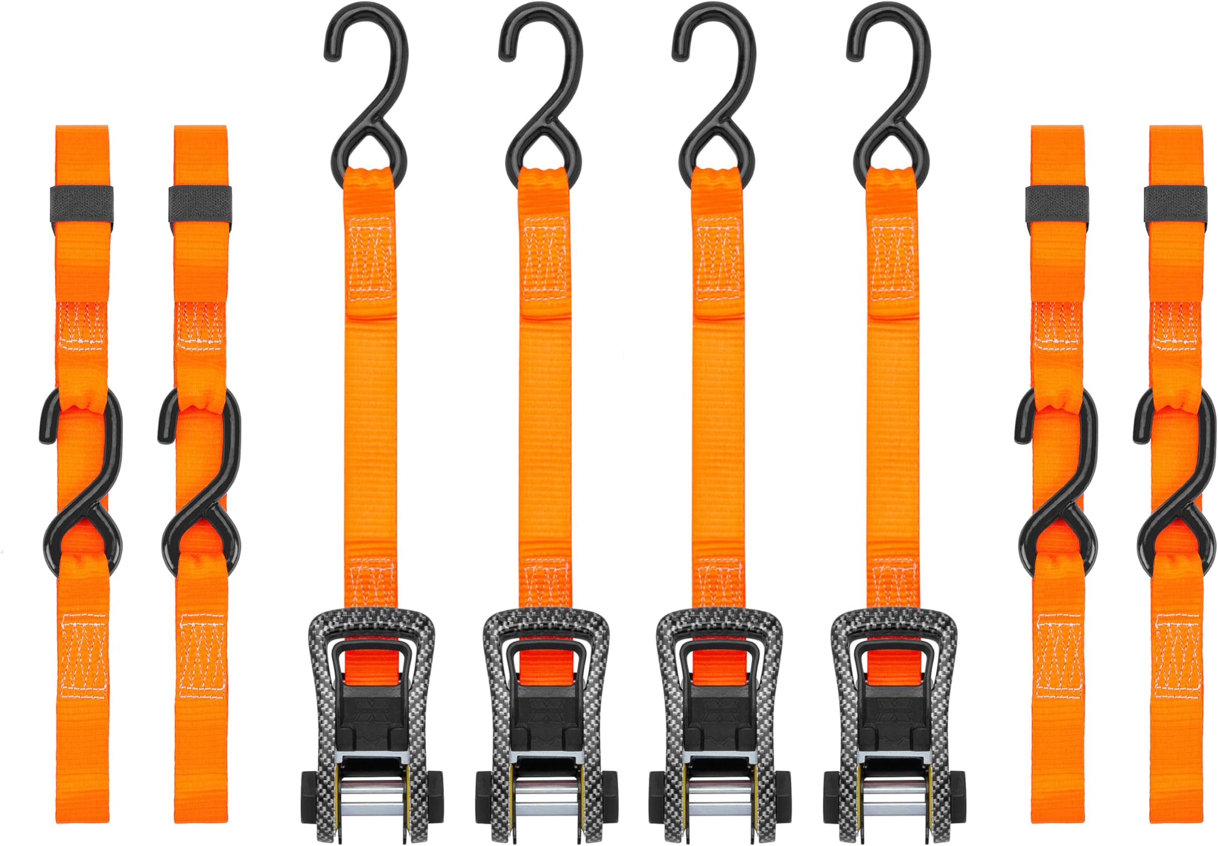 Amazon.com: SMARTSTRAPS - 249 14' 3000lb CarbonX Ratchet Tie Downs 4 Pk ...