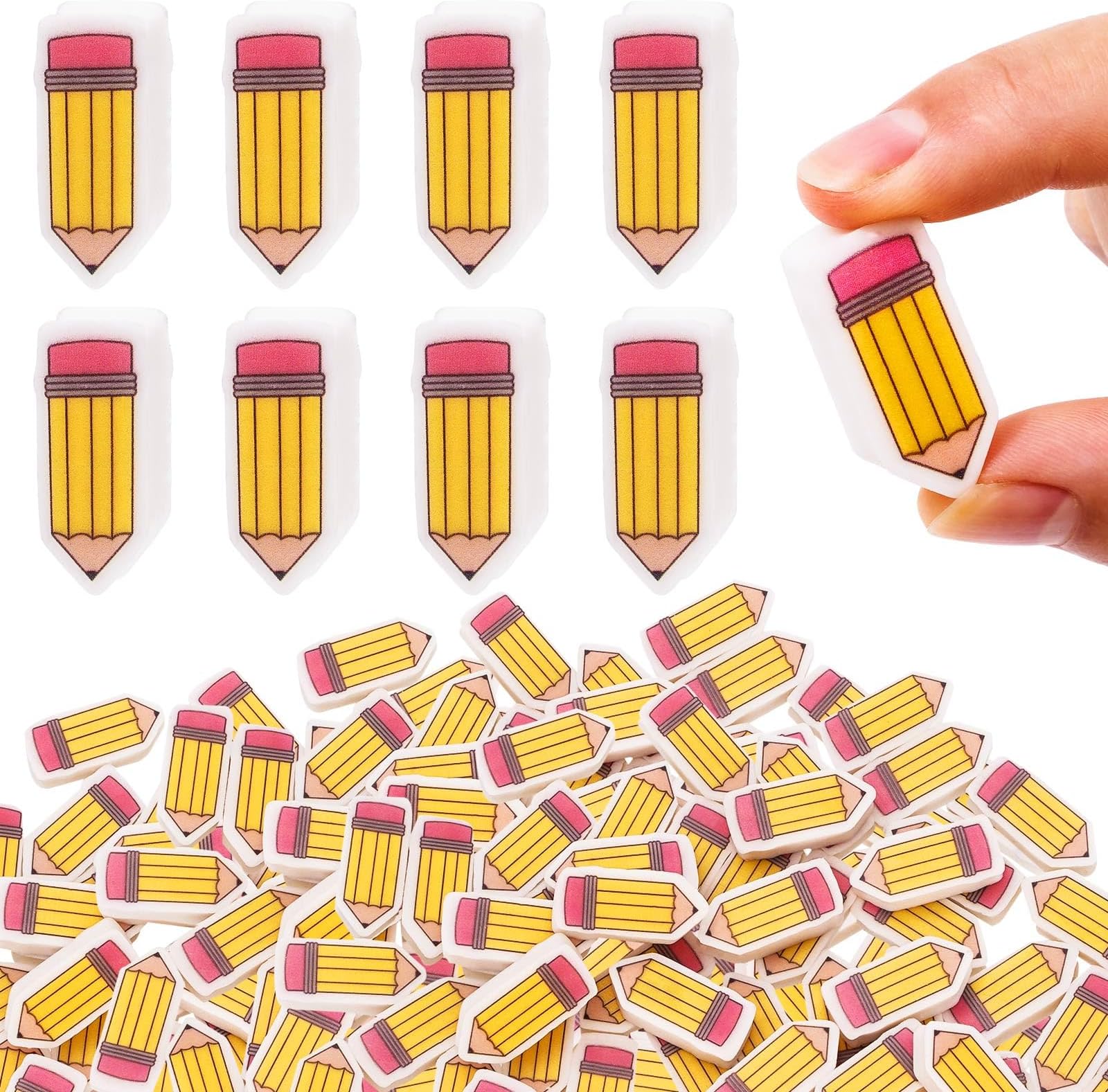 Amazon.com : Whaline 60Pcs Back to School Eraser Pencil Shape Mini ...