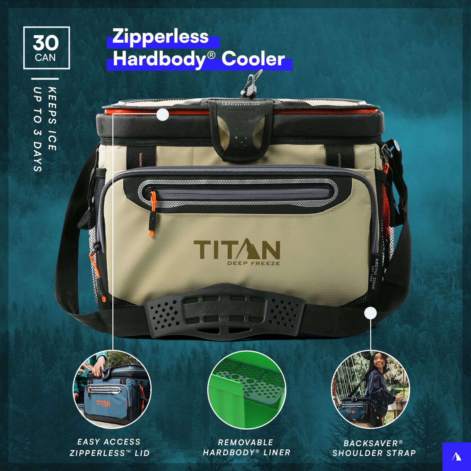 Snapklik.com : Arctic Zone Titan Deep Freeze Cooler - 9 Can Zipperless ...