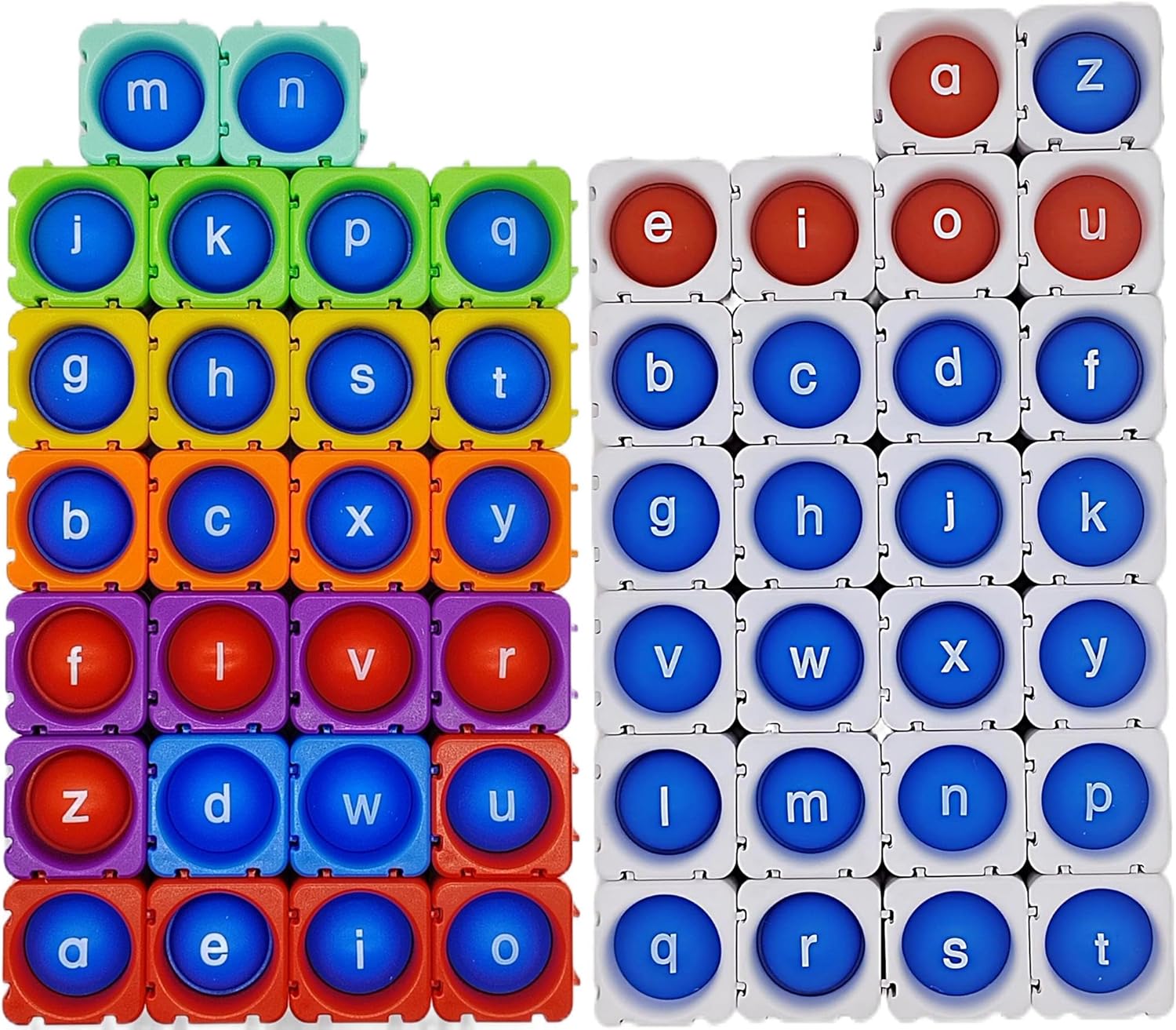 Amazon.com: Lowercase Alphabet POP Fidget Blocks, Classroom Pop ...
