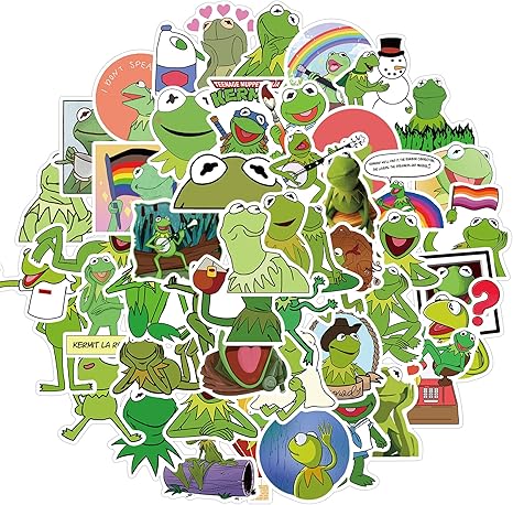 Amazon.com: Cute Frog Stickers,50PCs,Cartoon Frog Laptop Decals Gift ...