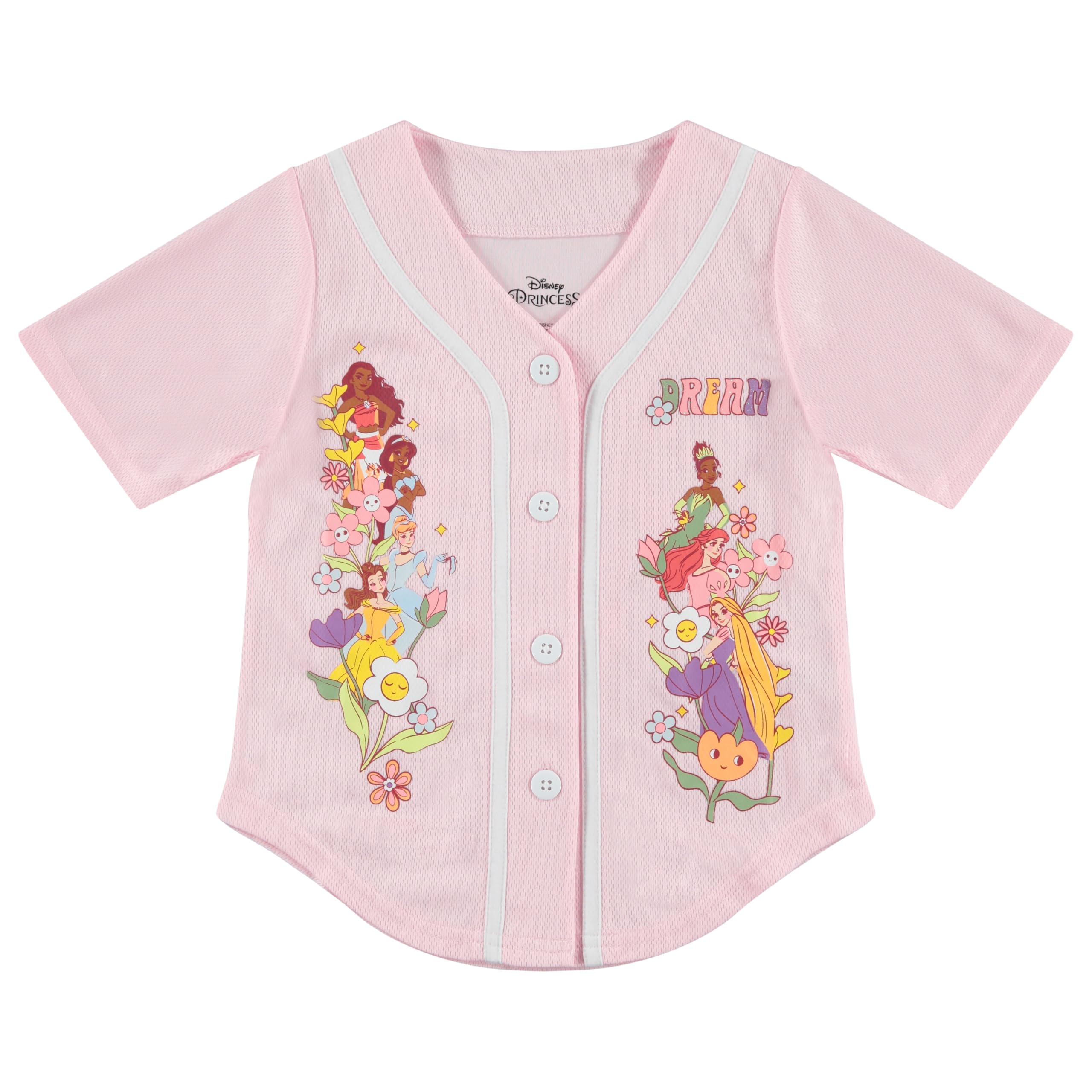 Amazon.com: Disney Girls Princess Characters Baseball Jersey-Classic ...