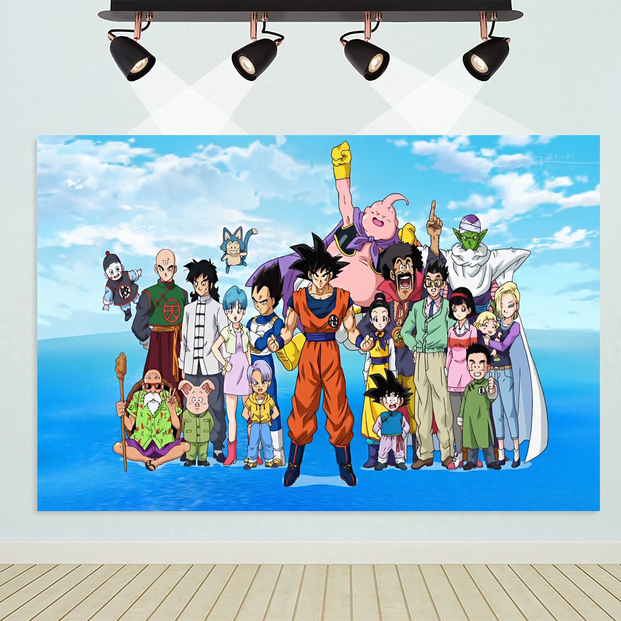 Buy Goku Backdrop, Dragòñ Theme Birthday Party Banner Background, 5x3 ...