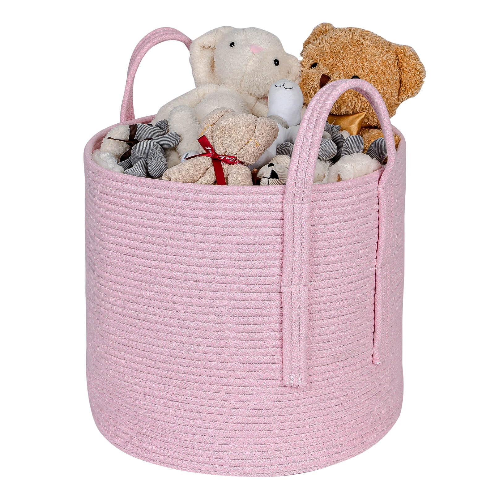 **STUFFIES NOT INCLUDED BASKET ONLY ** CubesLand Pink Laundry Basket ...