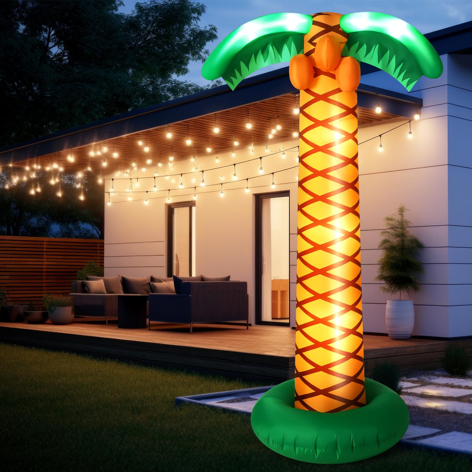 Snapklik.com : Giant Lighted Inflatable Palm Trees 5.5 Ft LED Tropical ...