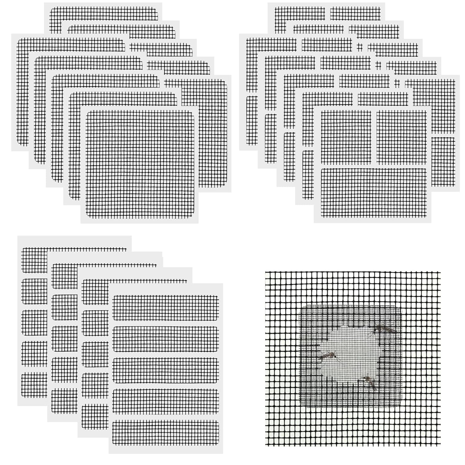 Amazon.com: KTIPERN 24 Sheets Window Screen Patch Repair Kit, 3 Sizes ...