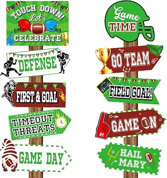 Amazon.com: 20 Pieces Football Party Sign Football Tailgate Party ...
