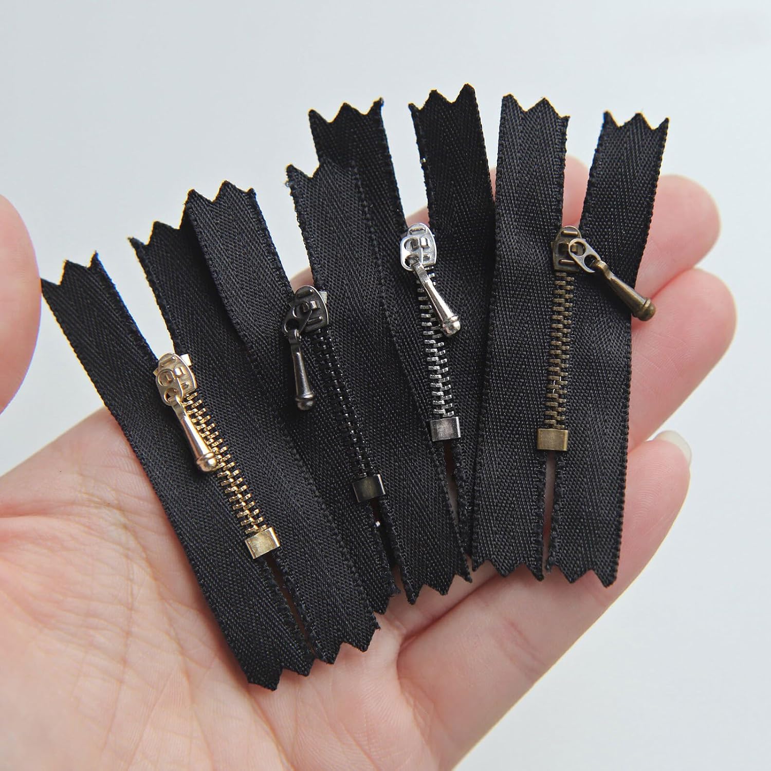 Amazon.com: 3cm/1.2" Super Tiny Closed End Zippers, Micro Mini Zippers ...