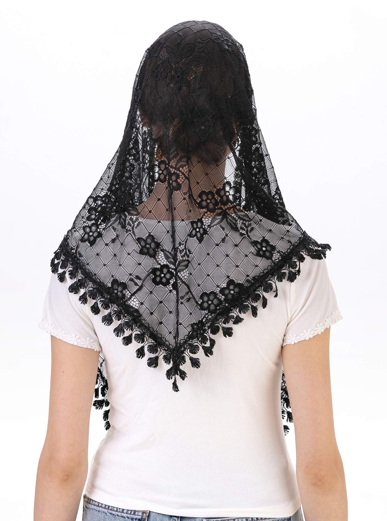Snapklik.com : Wgior Triangle Flower Chapel Veils Catholic Latin Mass ...