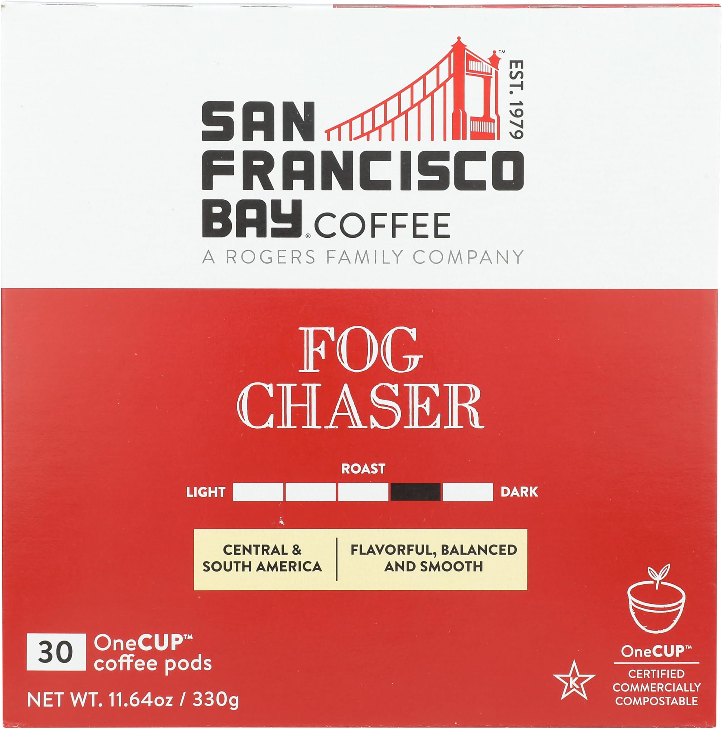 Amazon.com: San Francisco Bay Coffee, Fog Chaser Single Serve K-Cups ...