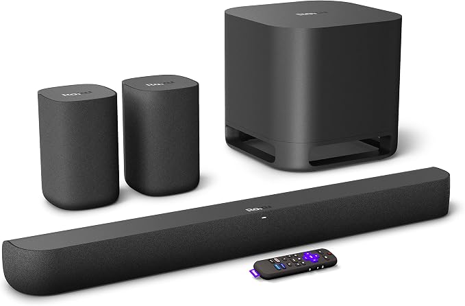 Amazon.com: Roku Streambar Pro & Surround Sound Set | 4K HDR Streaming ...