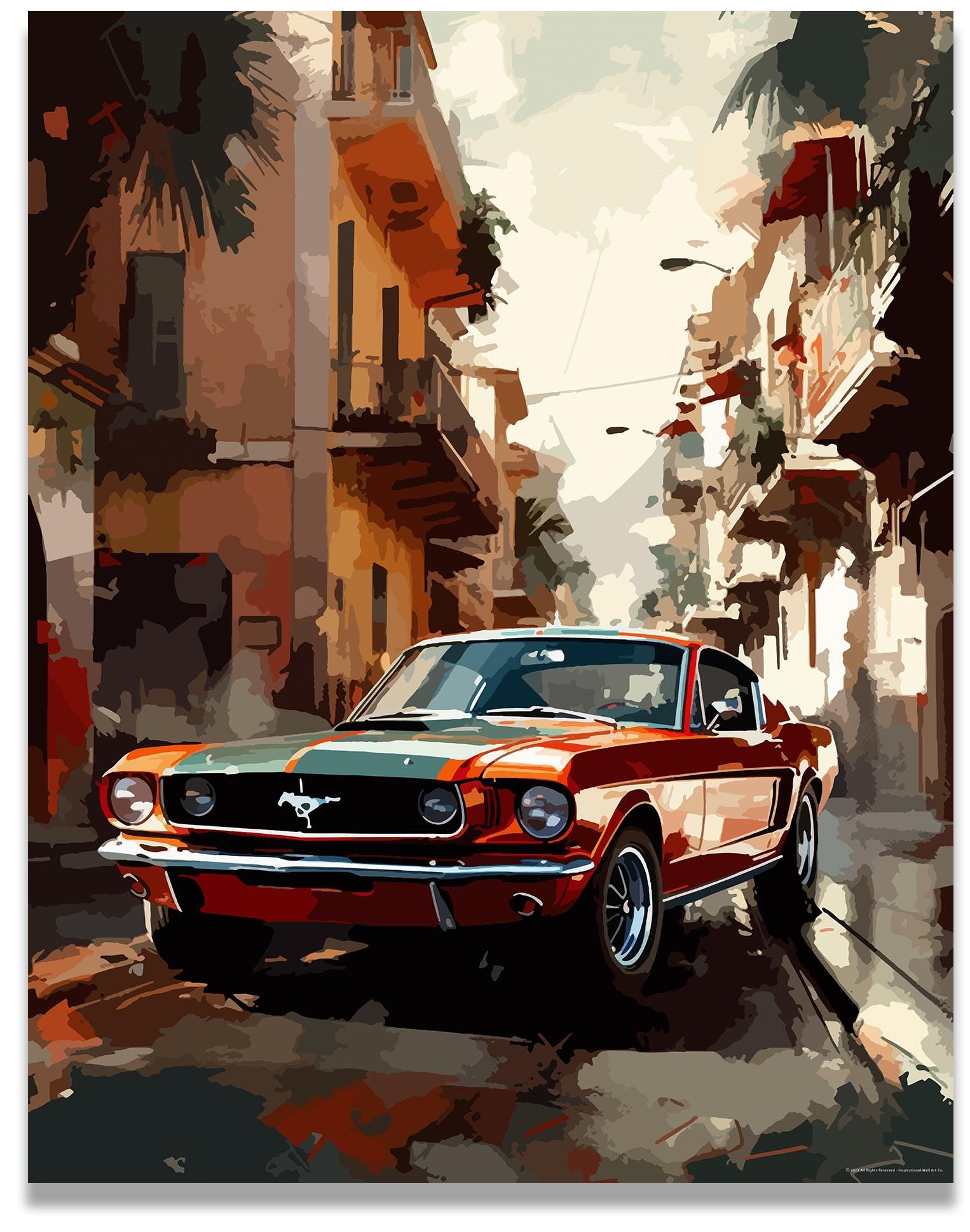 Amazon.com: Inspirational Wall Art Co. - Muscle | Mustang Poster - Car ...