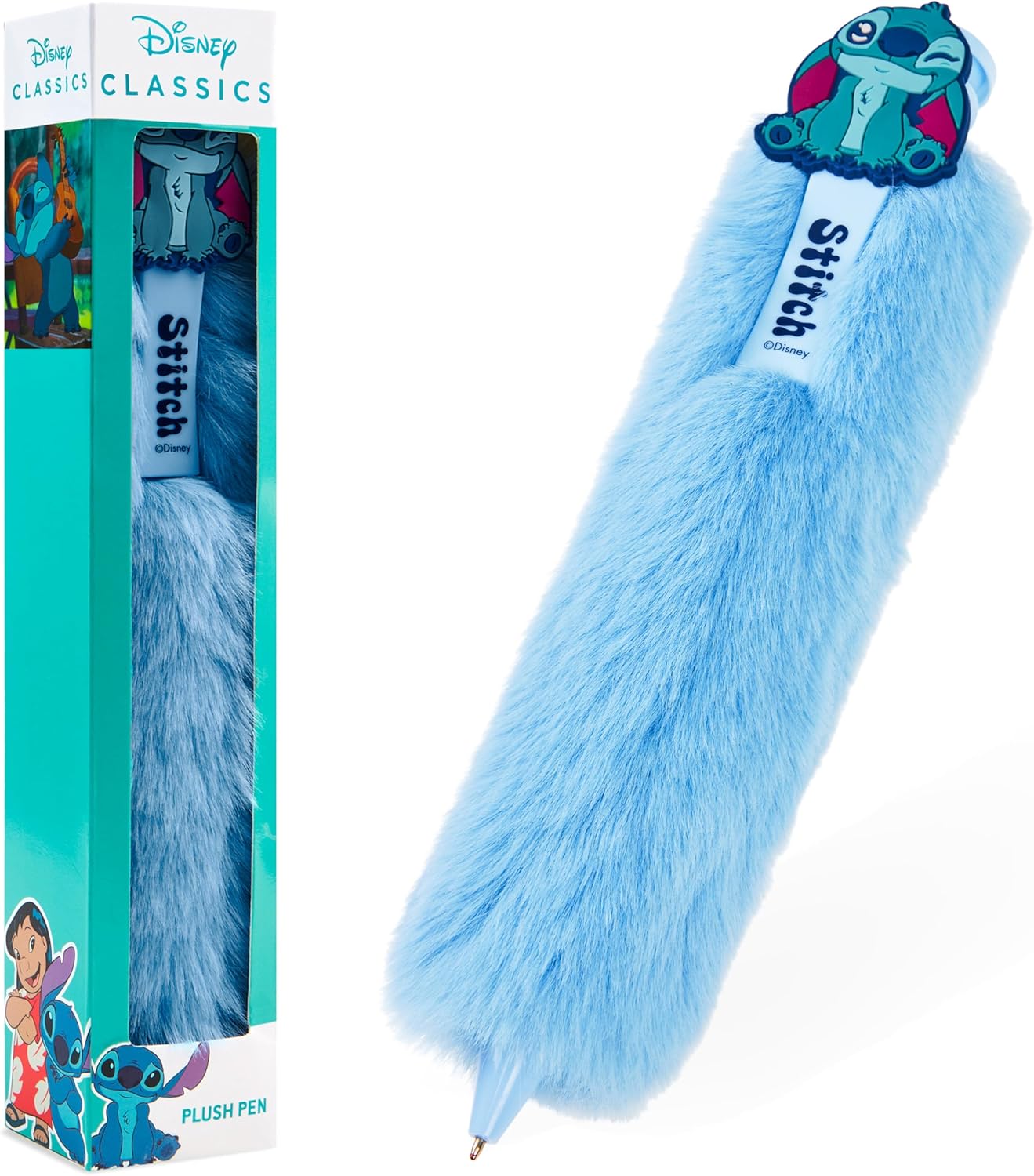 Disney Stitch Pen Fluffy Cute Stationery Supplies Ballpoint Pen Black ...