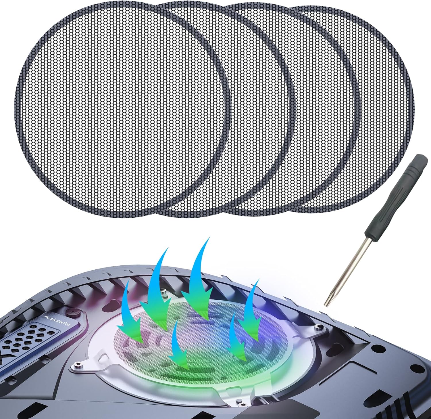 ACIDALIE PS5 fan dust filter-with 4PCS breathable ventilation dust ...