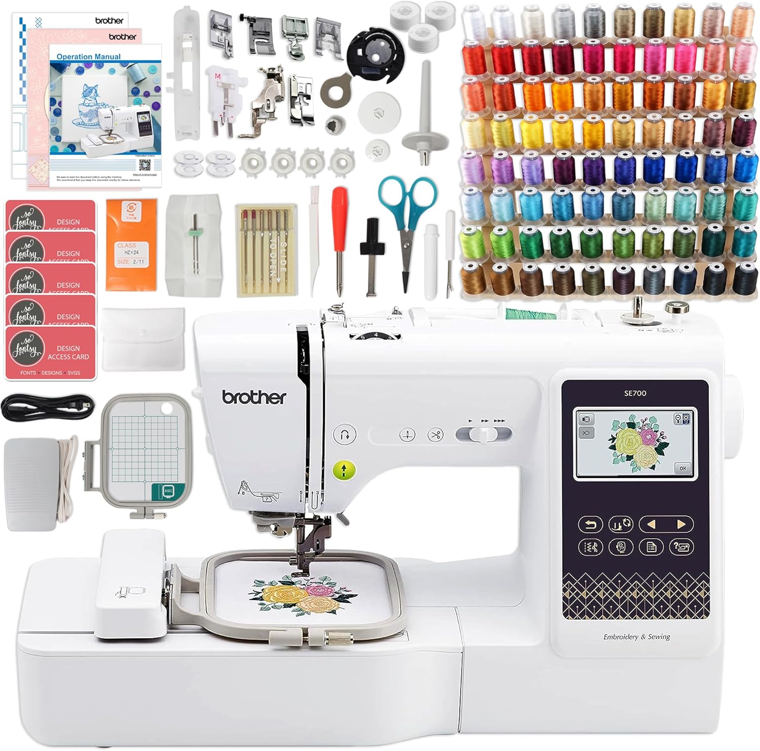 Amazon.com: Brother SE700 Embroidery & Sewing Machine with 80 ...
