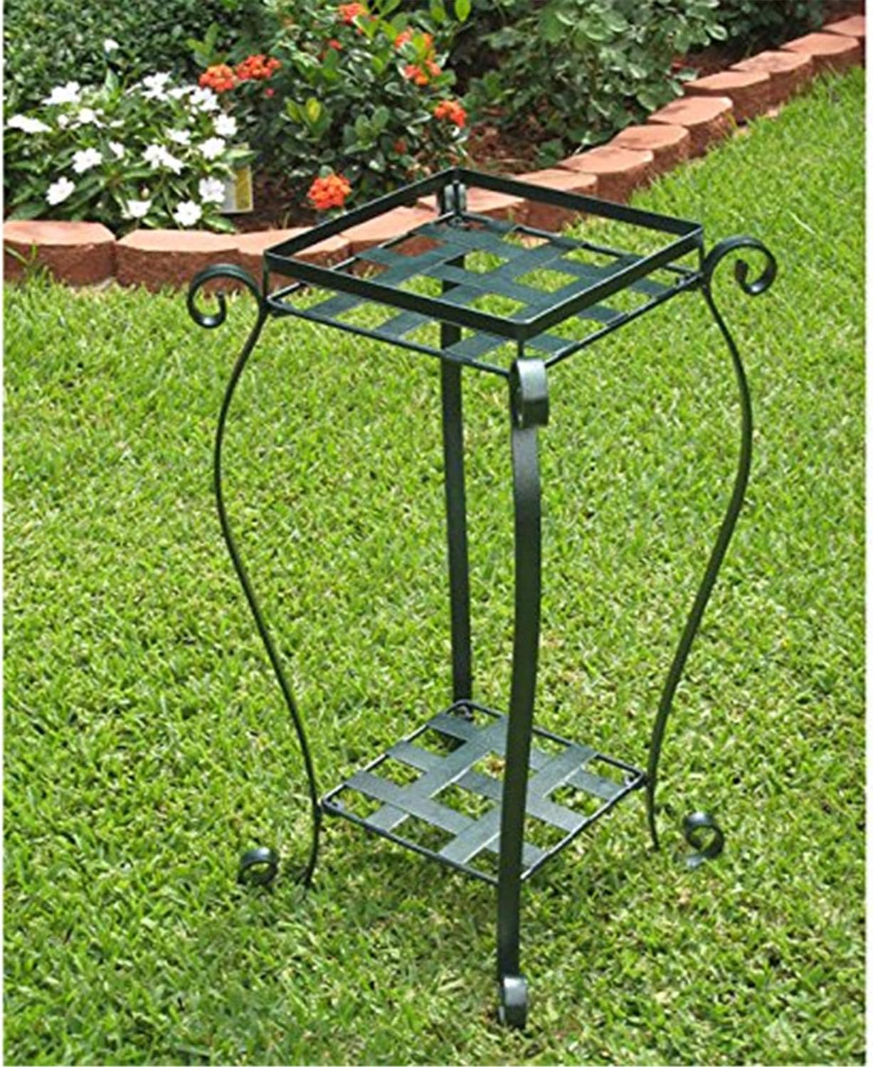 Amazon.com : International Caravan Iron Square Plant Stand : Patio ...