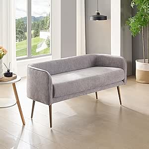 Amazon.com: Forshare Bedroom Bench with Low Back,Inside Metal Frame ...