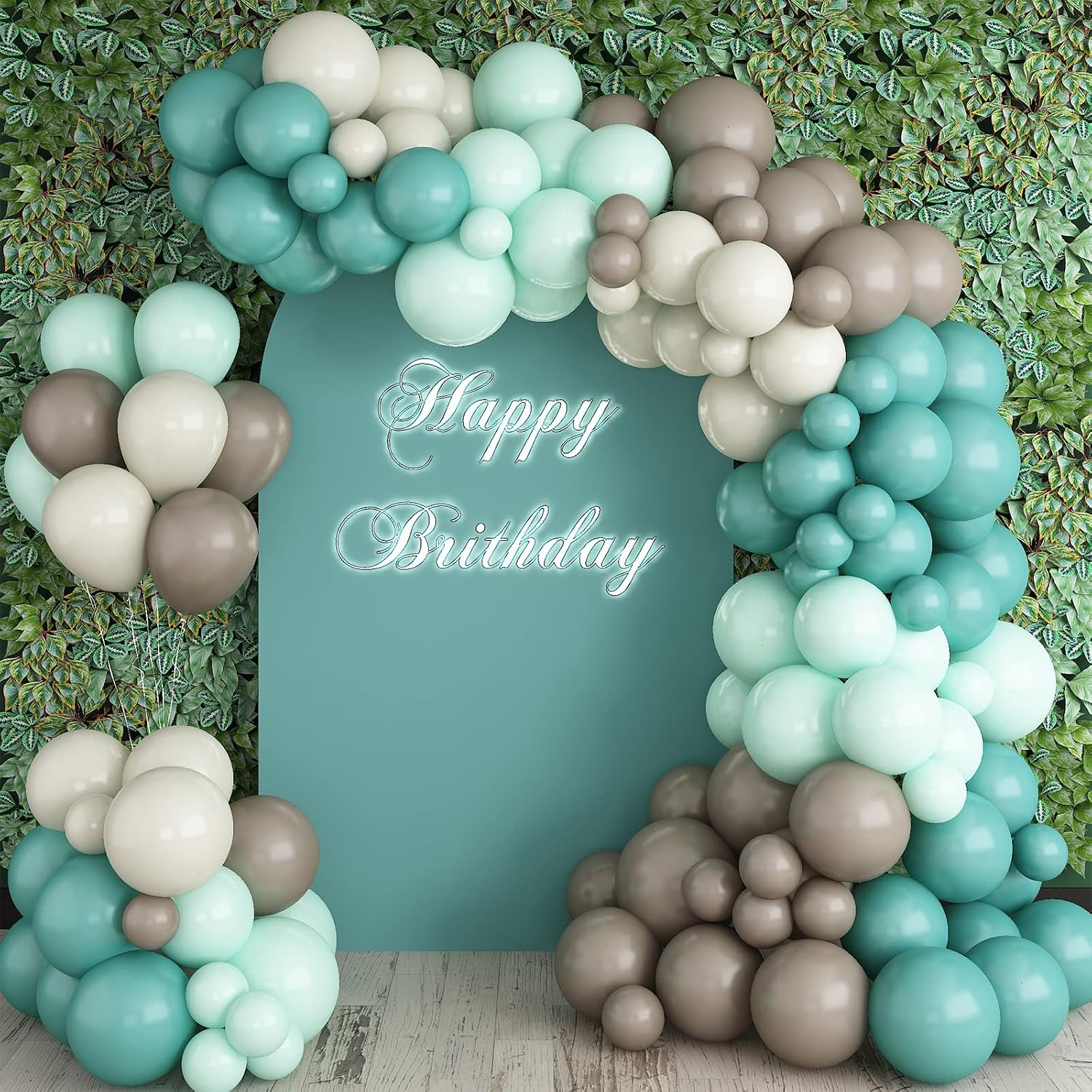 Amazon.com: Green Grey Balloon Garland, 100PCS Green Grey White ...