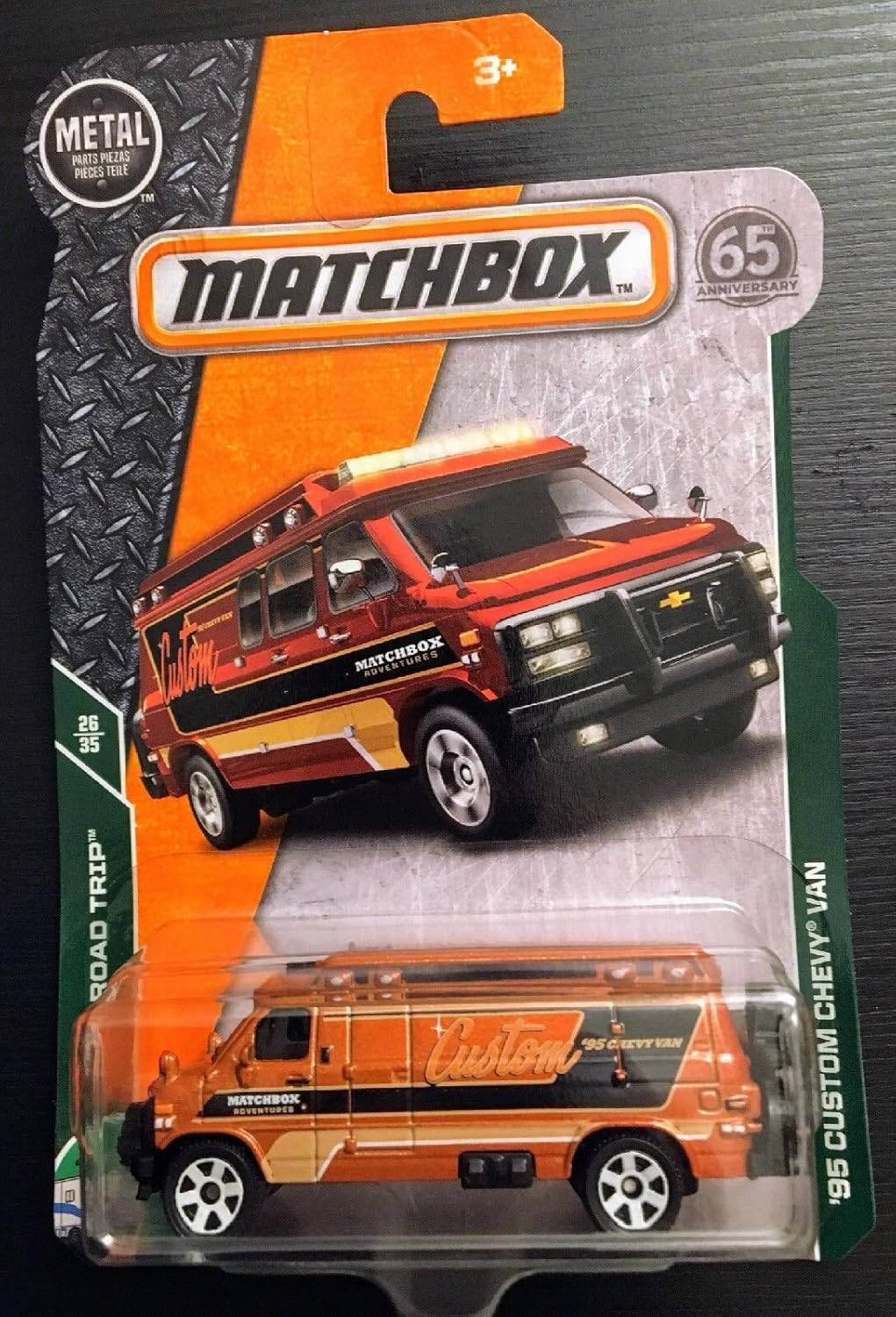 MATCHBOX '95 CUSTOM CHEVY VAN 26/350 NEW 65TH ANNIVERSARY : Amazon.in ...
