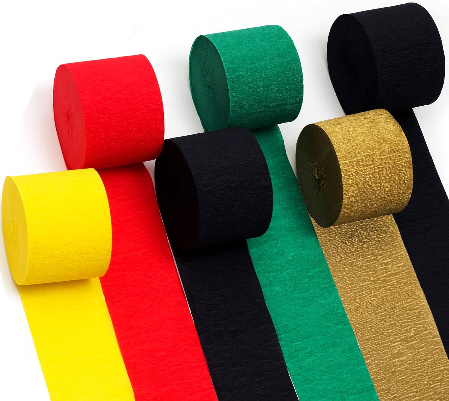 Amazon.com: Suaxova 6 Rolls 492ft Crepe Paper Streamers, 5 Colors Pack ...