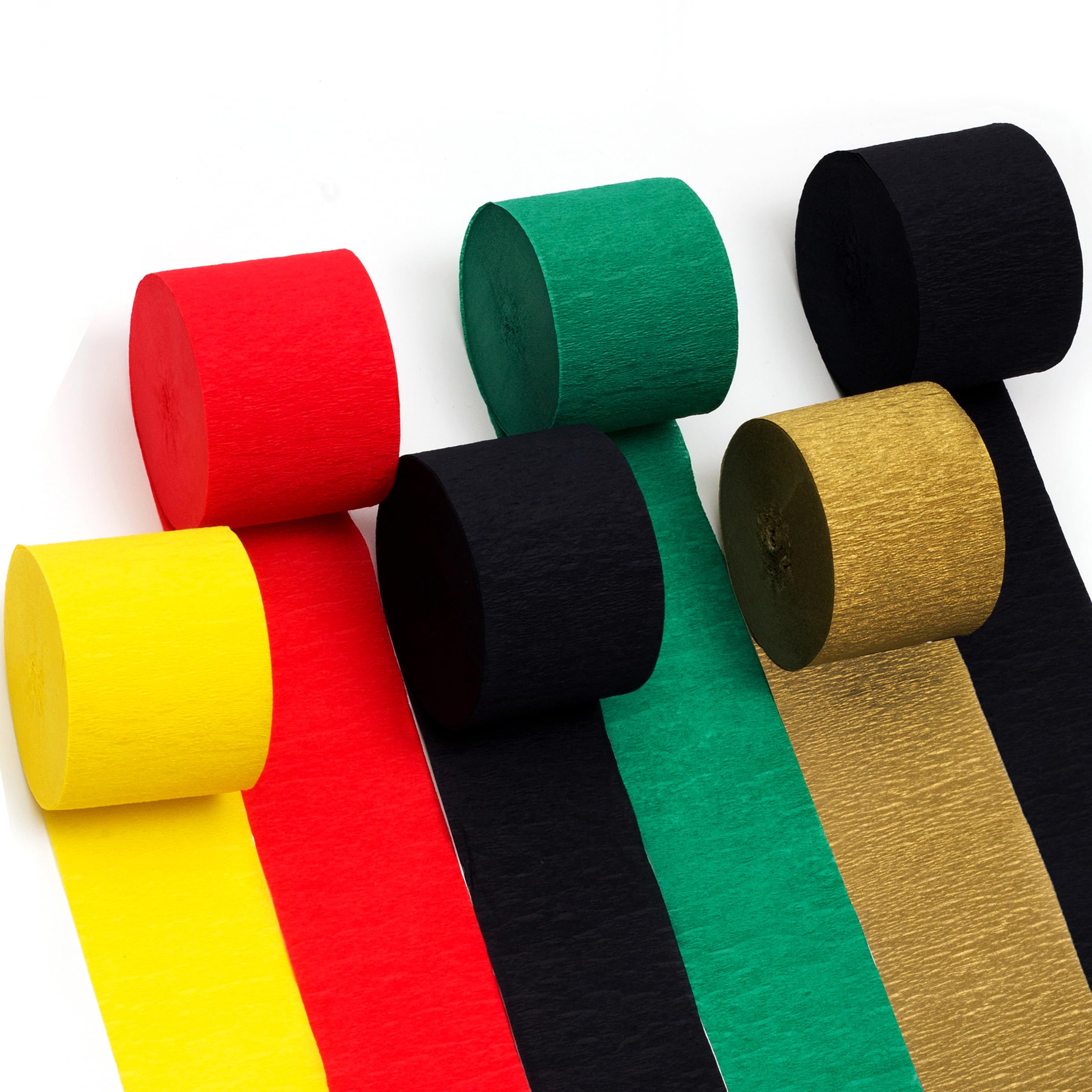 Amazon.com: Suaxova 6 Rolls 492ft Crepe Paper Streamers, 5 Colors Pack ...