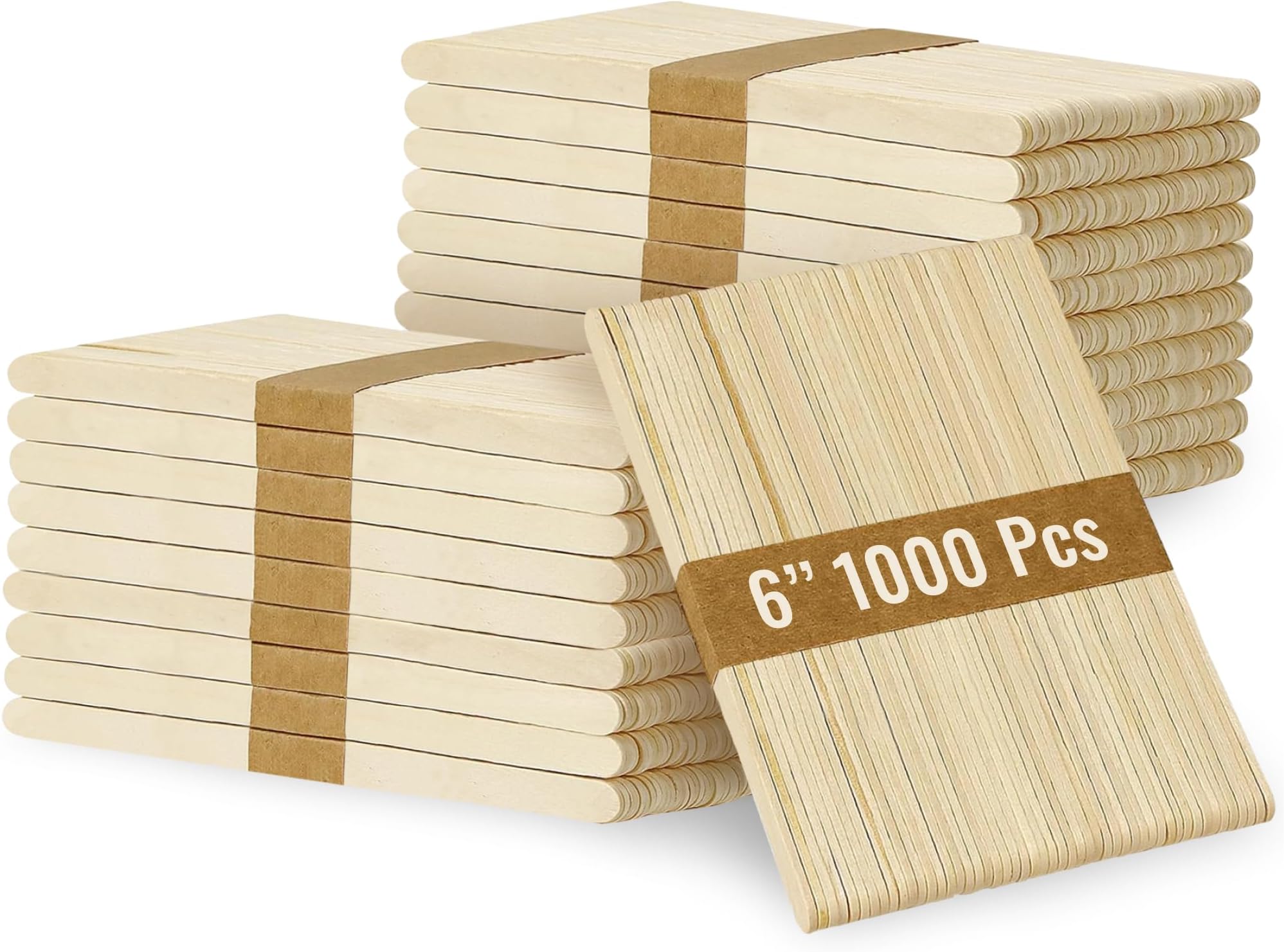Amazon.com: Stock Your Home (1,000 Pcs) Wooden Popsicle Sticks for ...