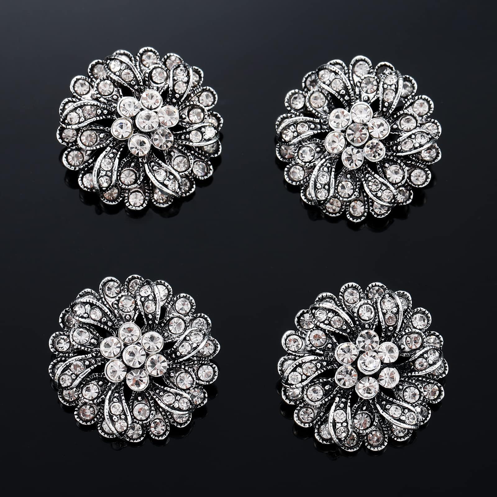 Amazon.com: G-RUI 5pc/lot Luxury Crystal Buttons for Clothes Cubic ...