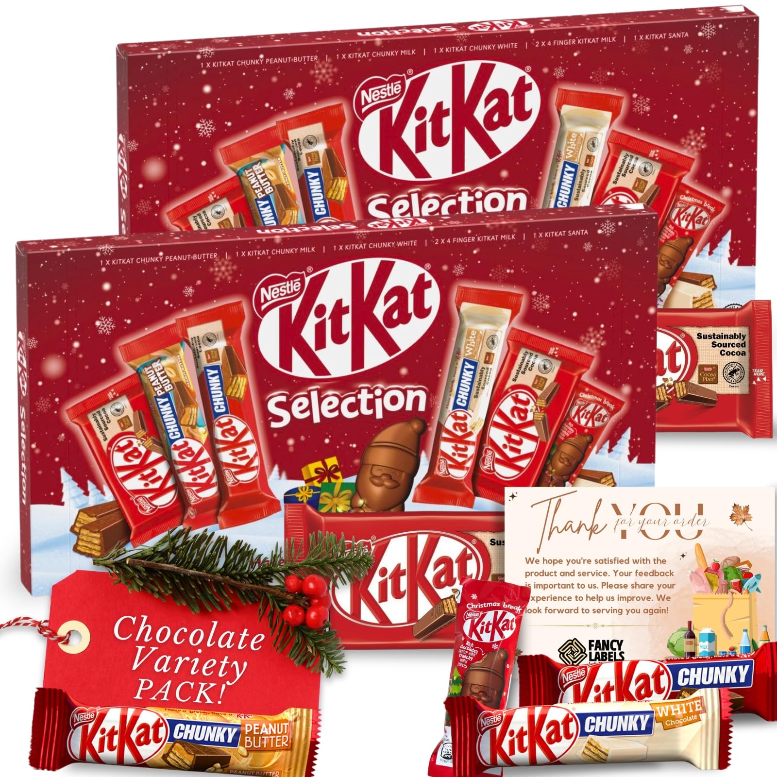 Buy Christmas Chocolate With 2X KitKat Chocolate Selection Box 234g ...