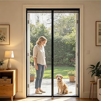 Fly Screen Door 245 x 239 cm with Powerful Magnets and Full Frame ...