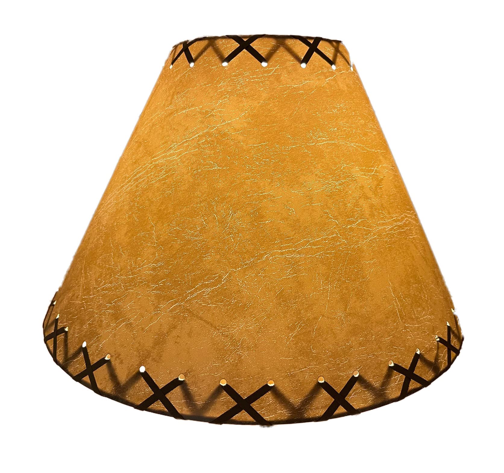 Rustic FAUX Leather Hardback Round Lamp Shade - 16" - Amazon.com