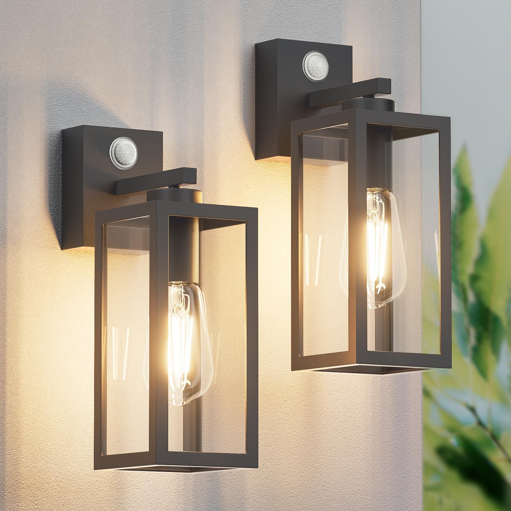 BRIMMEL Outdoor Außen Wandleuchte Aussen Wandleuchte mit klarem ...