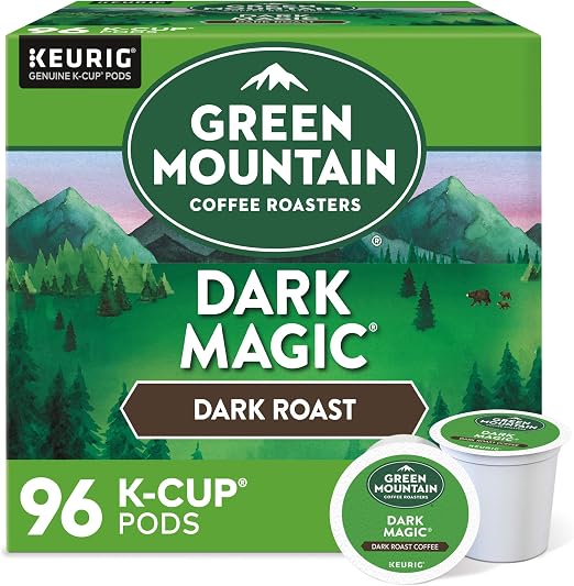 Green Mountain Coffee Dark Magic, Dark Roast Coffee, 96 Count : Amazon ...