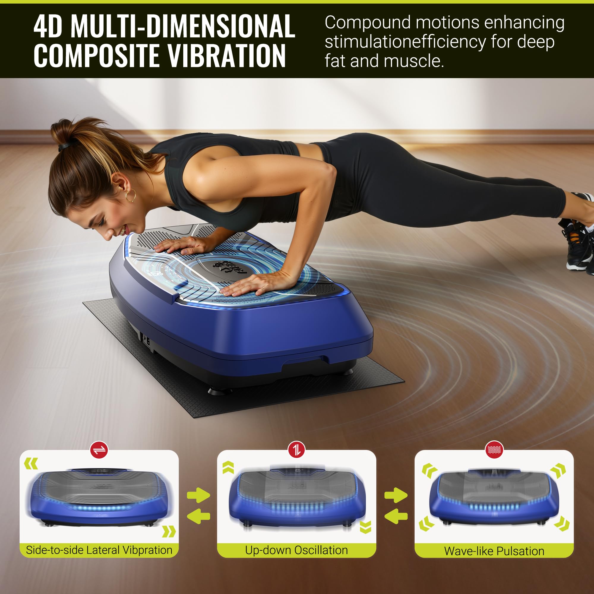 Snapklik.com : FLYBIRD Vibration Plate Exercise Machine, Adjustable ...