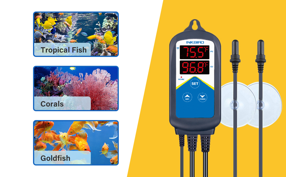 Inkbird Controller Inkbird WiFi Aquarium Temperature Controller ITC ...