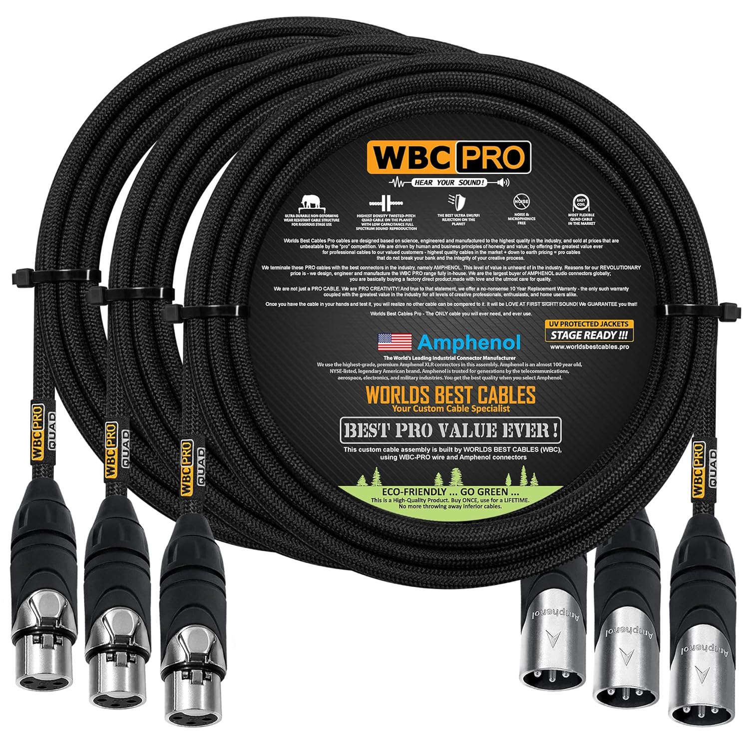 Amazon.com: 3 Units - 10 Foot - WBC-PRO-Quad Ultra-Silent Ultra ...