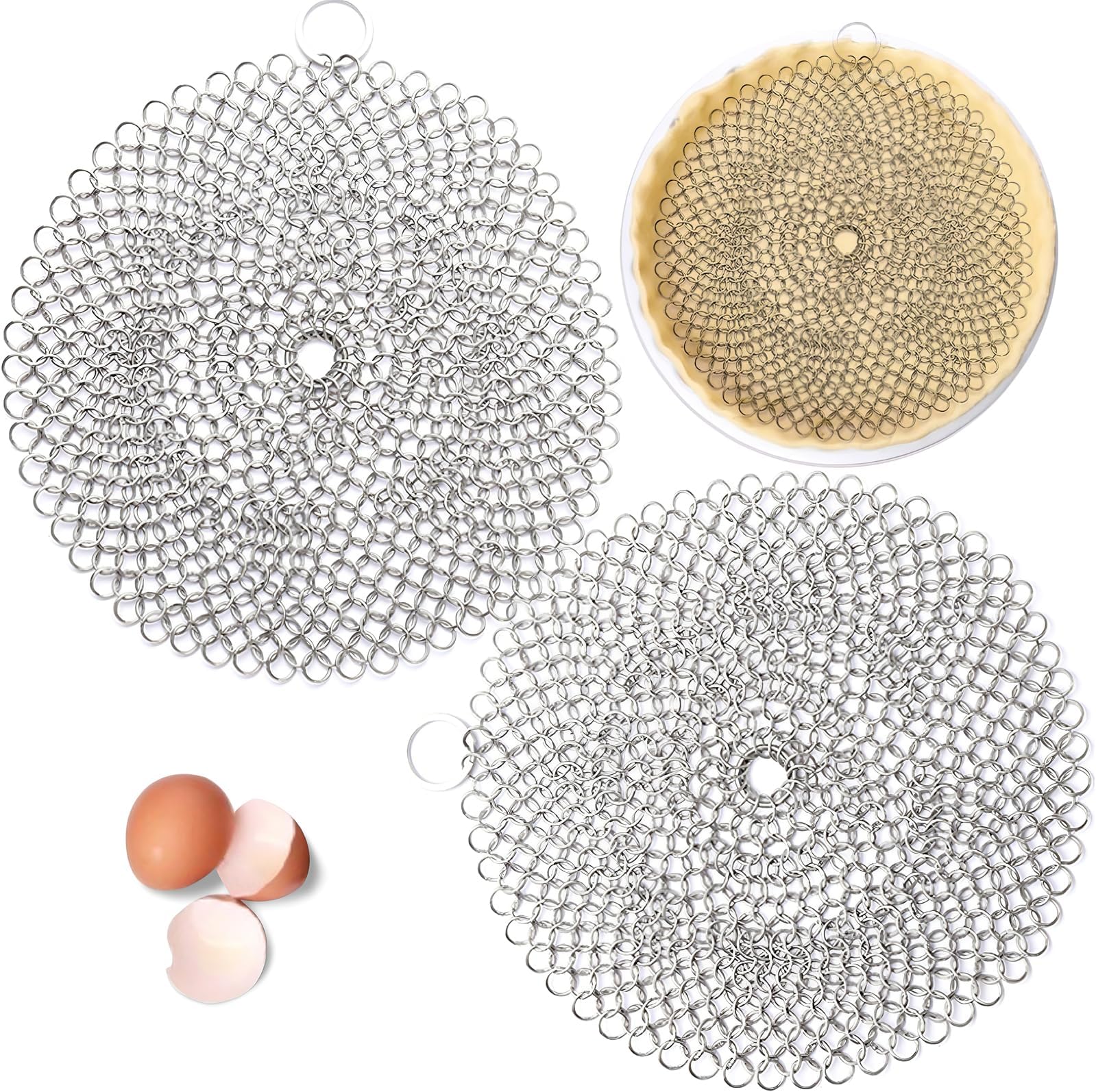 Amazon.com: FCKLVMC 2 Pcs Stainless Steel 8 In Pie Weights for Baking ...