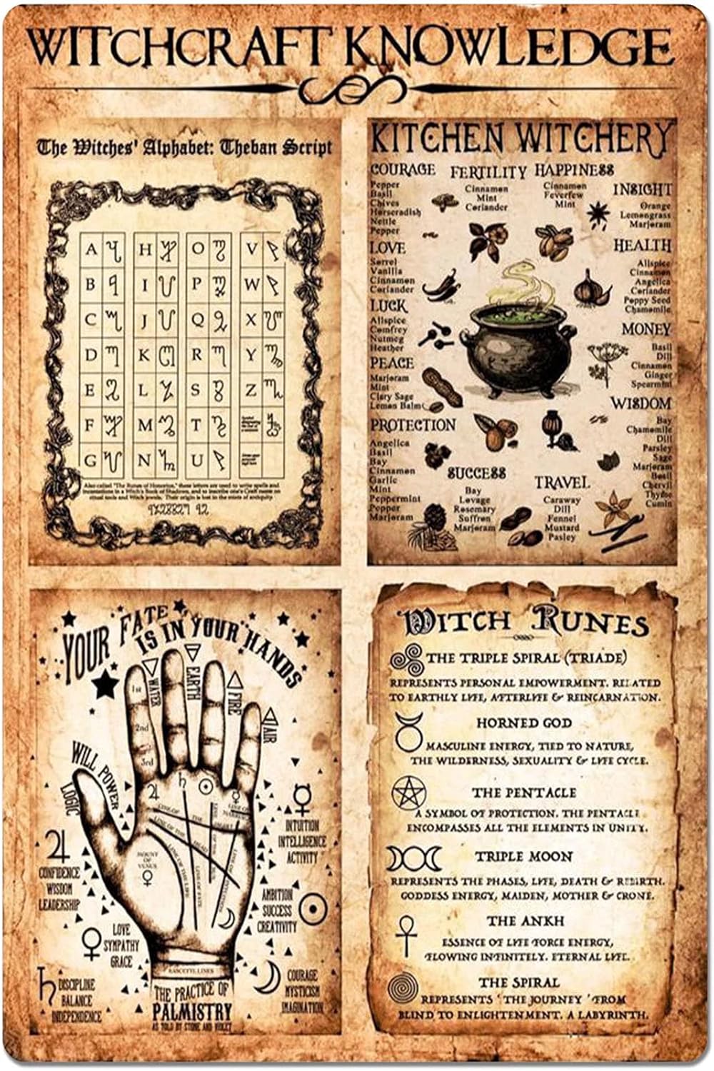 Amazon.com: Witchcraft Knowledge Witch Runes Symbol Guide ...